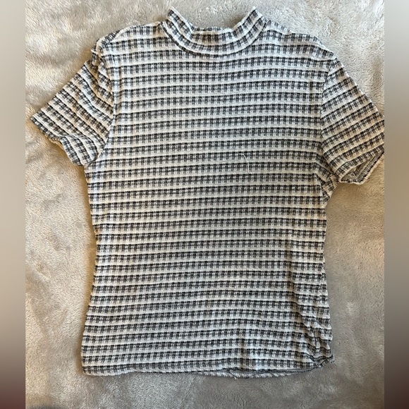 Tops | Small Black And White Checkered Top | Poshmark